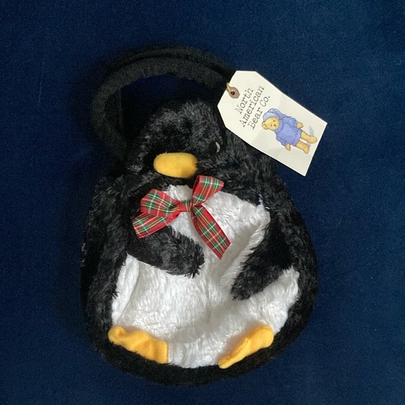 north american bear co. | Accessories | Furry Penguin Little Girl Purse ...